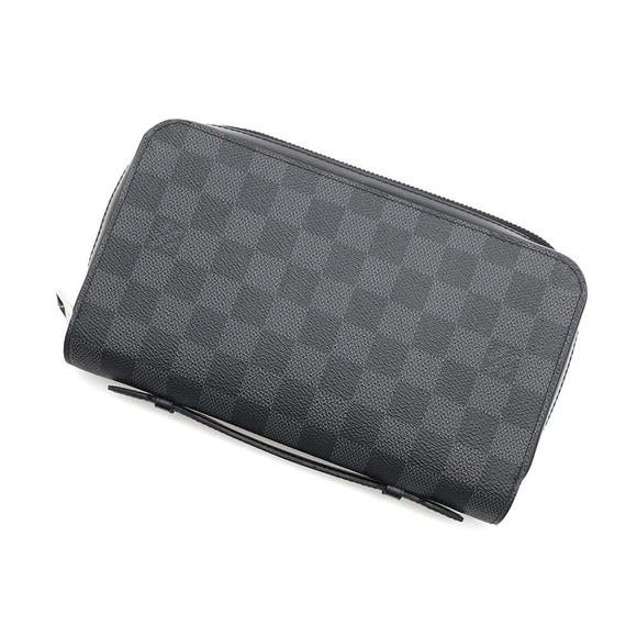 Louis Vuitton | Bags | Louis Vuitton Handles Wallet Damier Black Zippy ...